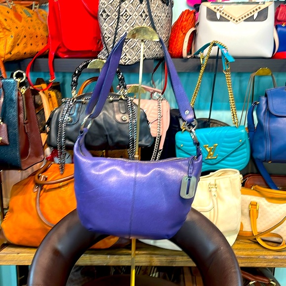 Bags | Furla Two Way Purple Leather | Poshmark
